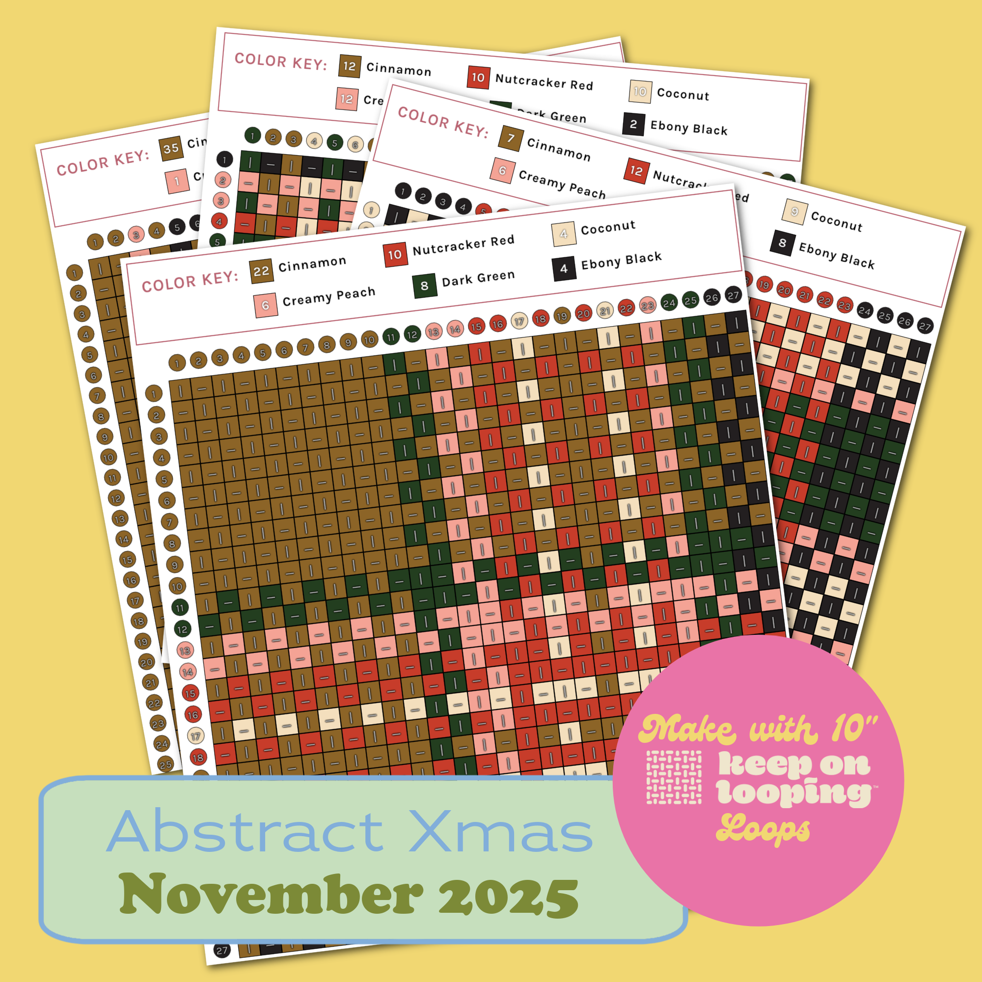 Digital KOL Patterns - Nov 2025 - Abstract Xmas – Acorns & Twigs