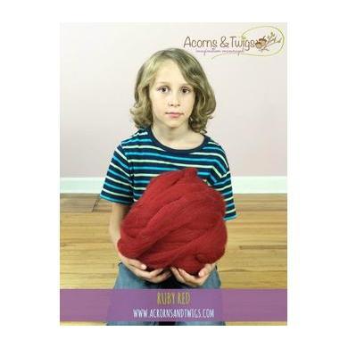 Buy Ruby Red South American Merino Wool Top Online | Acorns & Twigs